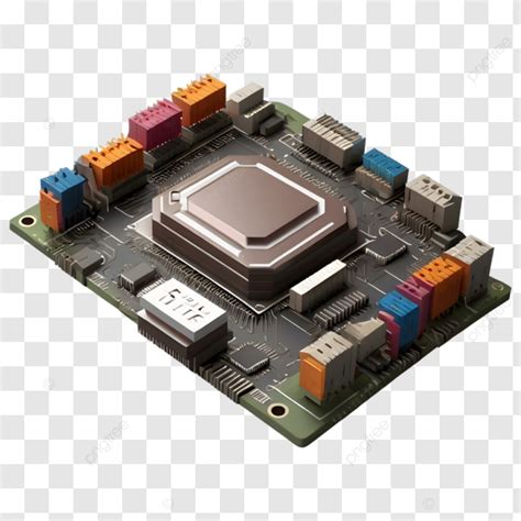 High Performance Microprocessor With Colorful Electronic Connectors Microprocessor Circuit