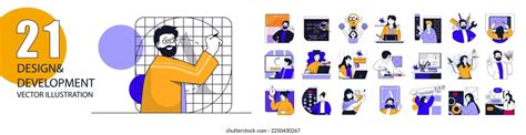 Software Development Concept People Scene Flat Stock Vector Royalty Free Shutterstock