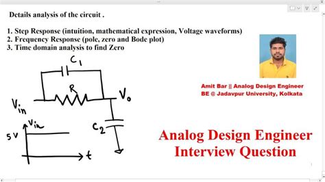 Analog Design Interview Question On Rc Circuits Abrupt Charging Bode Plot Amit Bar