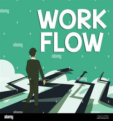 Text Sign Showing Work Flow Internet Concept Continuity Of A Certain