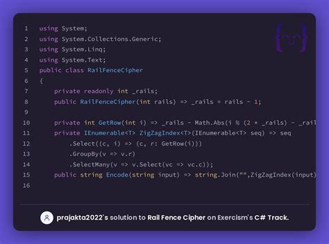 Prajakta2022s Solution For Rail Fence Cipher In C On Exercism