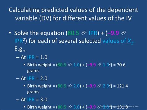 ppt calculating polynomial shape from regression coefficients