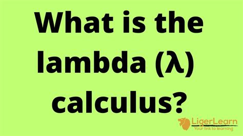what is the lambda λ calculus youtube