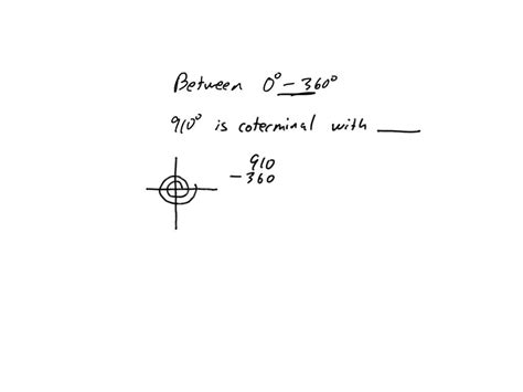 Solved The Angle Between 0° And 360° And Is Coterminal With A Standard