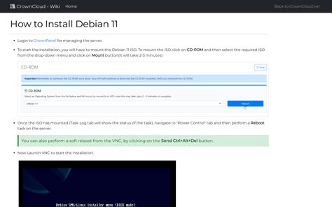 Crowncloud Wiki How To Install Debian11