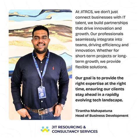 Jit Resourcing And Consultancy Services On Linkedin We Believe In Building Strong Partnerships