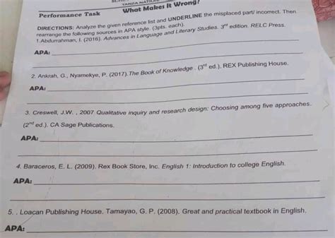 Performance Task What Makes It Wrong StudyX