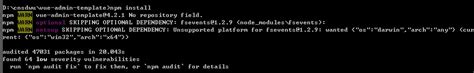 npm install和npm run dev都有错误 Issue PanJiaChen vue element admin GitHub