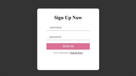 How To Create Login Form Using Html And Css Youtube