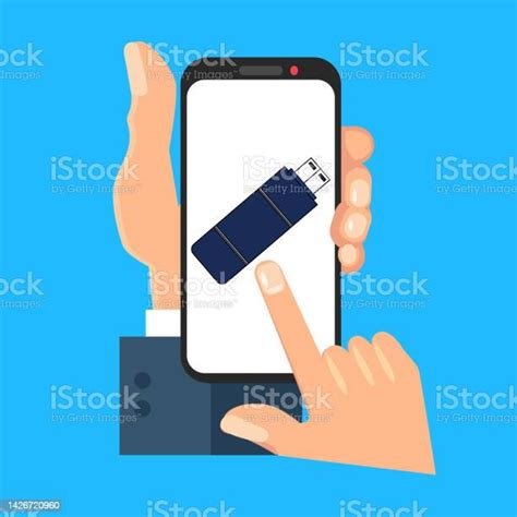 휴대 전화의 Usb 아이콘 Usb 메모리에 대한 스톡 벡터 아트 및 기타 이미지 Usb 메모리 Usb 케이블 개념 Istock