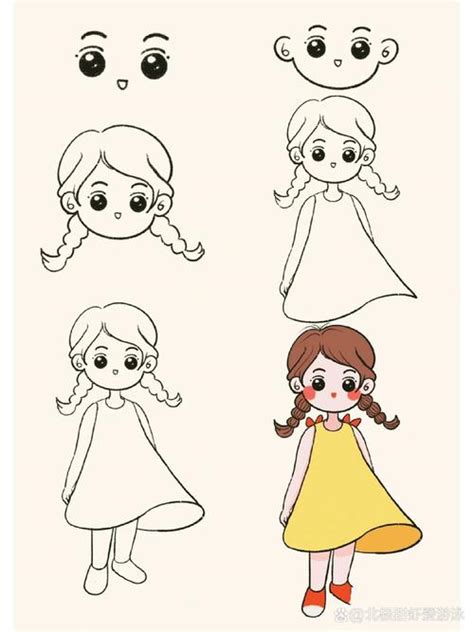 小女童的简笔画人物图简单又好看简单（热门14张） 简笔画图片大全