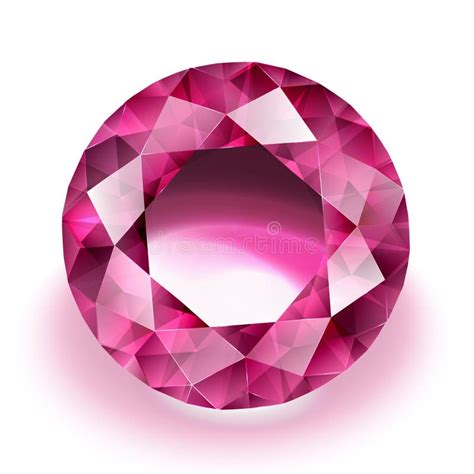 Sparkling Ruby On White Background Stock Vector Illustration Of Shiny