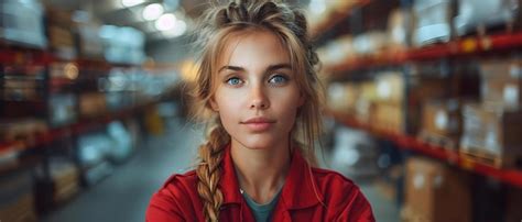 Premium Photo Security Guard Woman At Manufacturing Plant Promoting Gender Diversity And