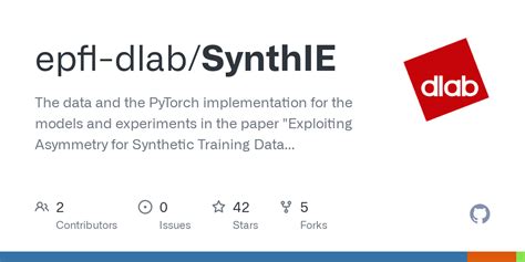 Github Epfl Dlabsynthie The Data And The Pytorch Implementation For