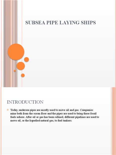 Subsea Pipe Laying Ships Pdf Watercraft Shipping