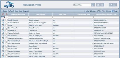 Transaction Types