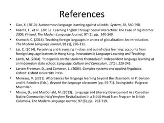 Researching language learning beyond the classroom | PPT