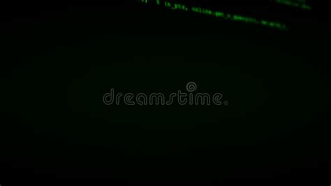 3d Hacking Code Data Flow Stream On Sepia Screen With Typing Coding