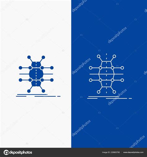 Distribution Grid Infrastructure Network Smart Line Glyph Web Button