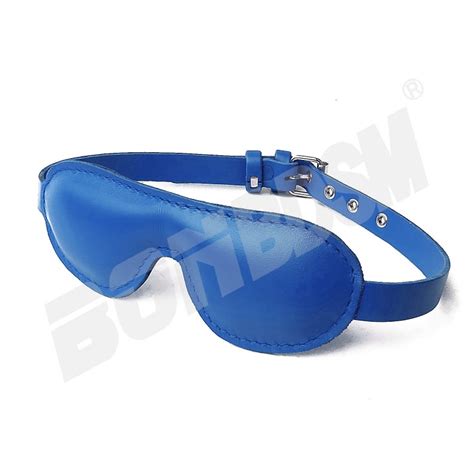 Blindfolds Leather Soft Padded Blindfold For Fetish Bdsm Play And