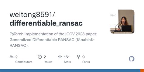 Issues Weitong Differentiable Ransac GitHub