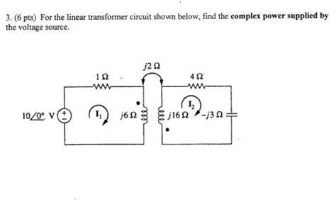 Solved Pts For The Linear Transformer Circuit Shown Chegg
