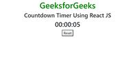 How To Create Countdown Timer In React JS GeeksforGeeks