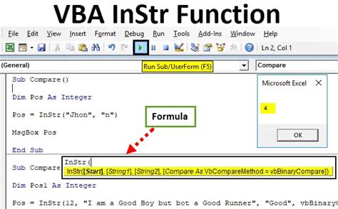 Instr Function String Processing Functions In Excel Vba Healthy Food Near Me