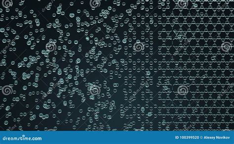 Creation Of Hexagonal Molecular Structure 3d Rendering Chaos And