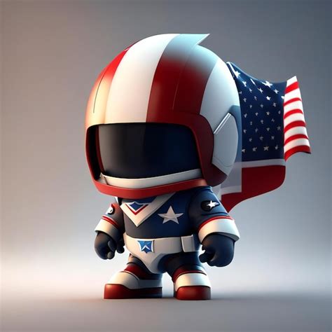 Premium Ai Image A Helmet With An American Flag On It