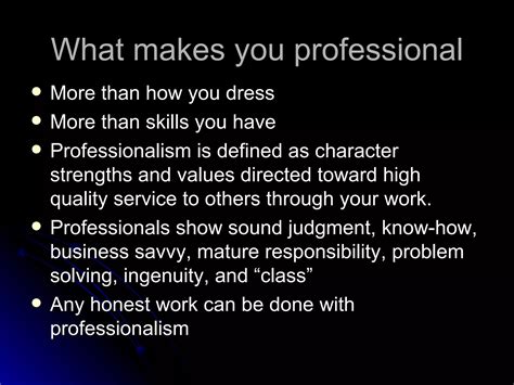 Professionalism Ppt
