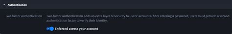 Enable Two Factor Authentication