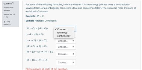 Solved Question 1 Incomplete Answer For Each Of The