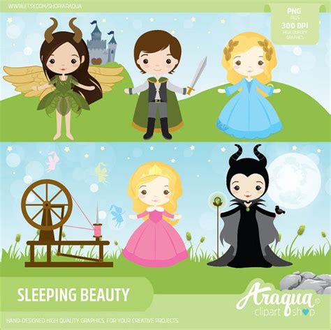 Sleeping Beauty Clipart Set