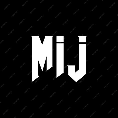 Mij Letter Logo Design For Technology Company Mij Logo Design Black And