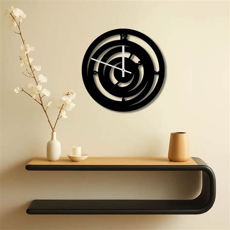 Uneven Circles Metal Wall Art Clock Cs Home