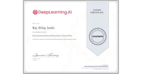 Raj Joshi On Linkedin Completion Certificate For Convolutional Neural