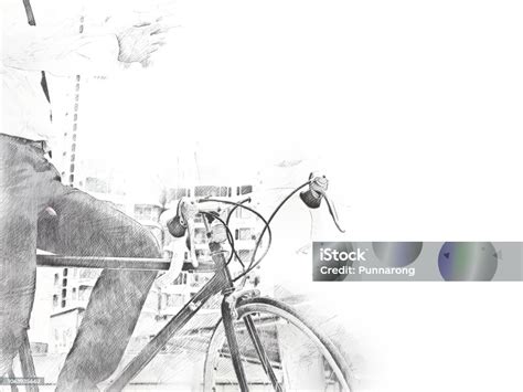 추상적인 사업 남자 자전거 수채화 그림 배경에 근무일으로 이동 합니다 가득 찬에 대한 스톡 사진 및 기타 이미지 가득 찬 가방 거리 Istock