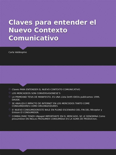 Claves Del Nuevo Contexto Comunicativo Pdf