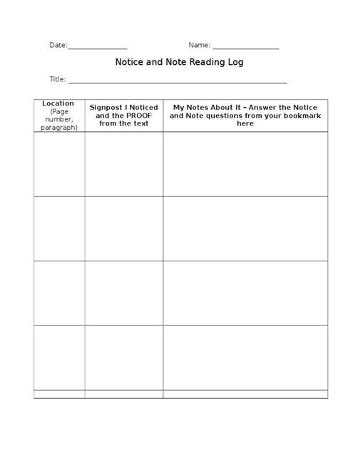 Notice And Note Signposts Worksheet Educational Worksheet