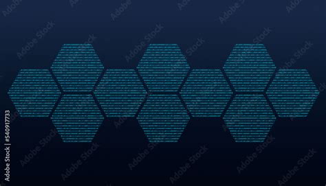 Binary Codes Hexagons Chain Of Zeros And Ones Security Technological