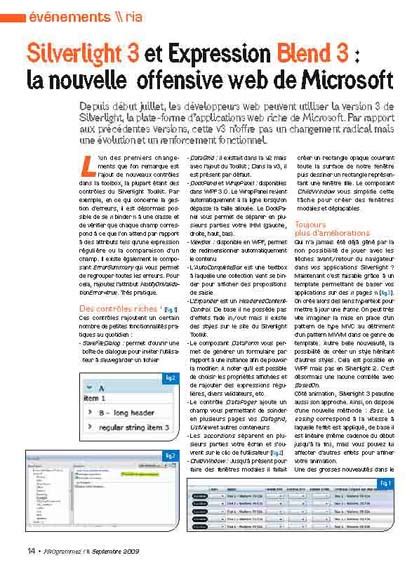 Silverlight 3 Et Expression Blend 3 La Nouvelle Offensive Web De