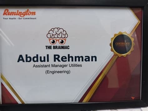 Engr Abdul Rehman On Linkedin Thanks Remington