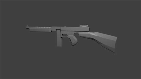 Tommy Gun Free 3d Model 3ds Obj Dae Blend Free3d