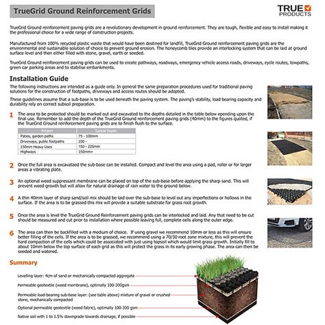 True Products Truegrid Ground Reinforcement Grids Gravel Grass Eco Paving Car Park Drive Path