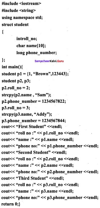 Samacheer Kalvi 11th Computer Science Solutions Chapter 12 Arrays And