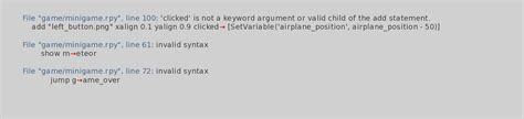 Errors in minigame script : r/RenPy