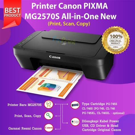 Jual Printer Inkjet Canon Mg2570 S Mg2570s Multi Fungsi Print Scan Copy