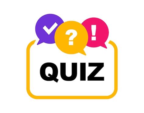 Premium Vector Quiz Logo Quiz Time Label With Question Mark