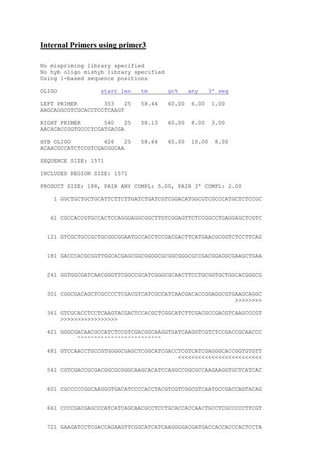 Primer Analysispdf Genetics Science